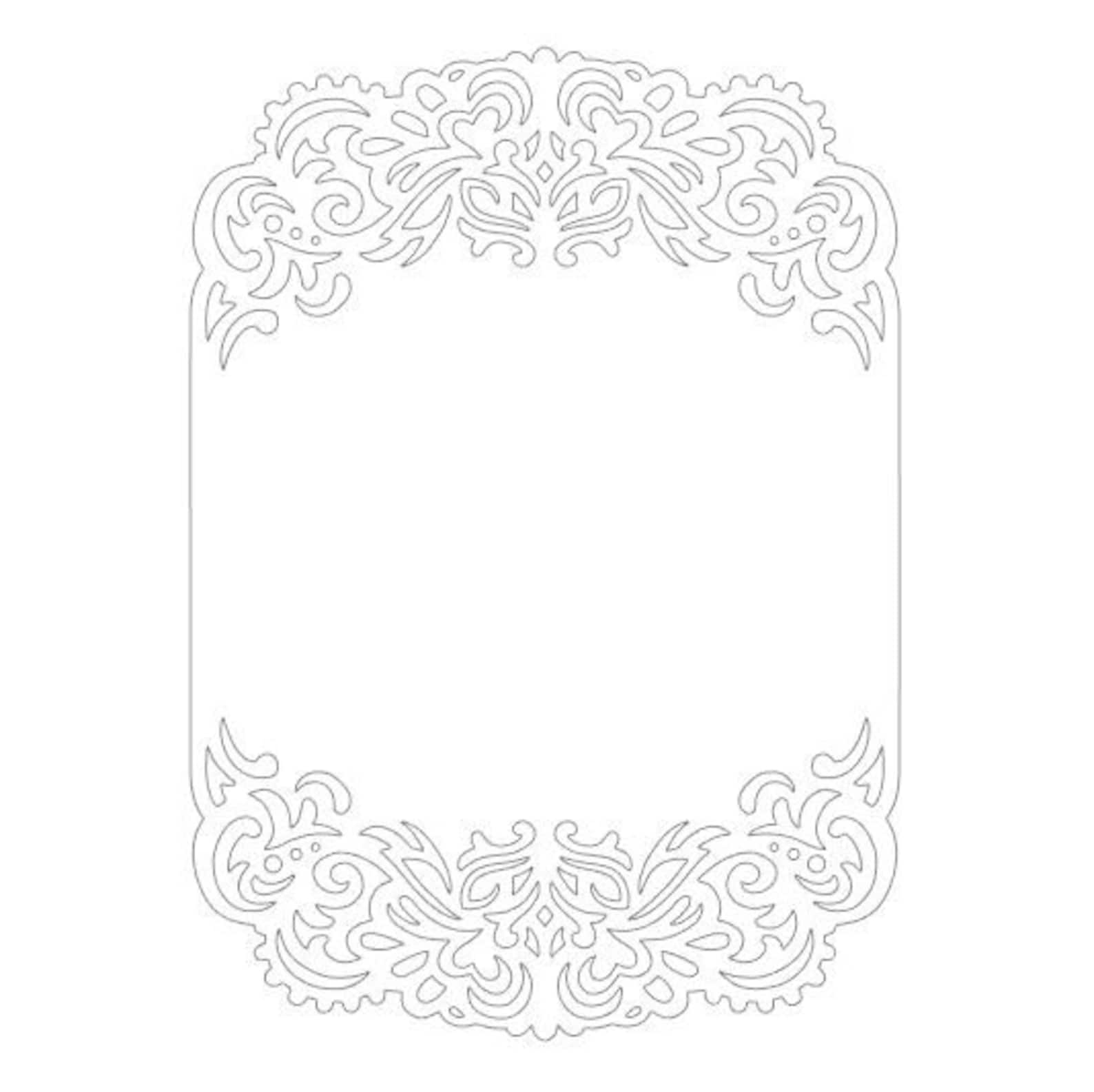 Laser Cut Wedding Invitation Frame Card Template - Etsy
