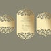 Ornamental Laser Cut Wedding Invitation Card Frame Template 5x7 Vector ...
