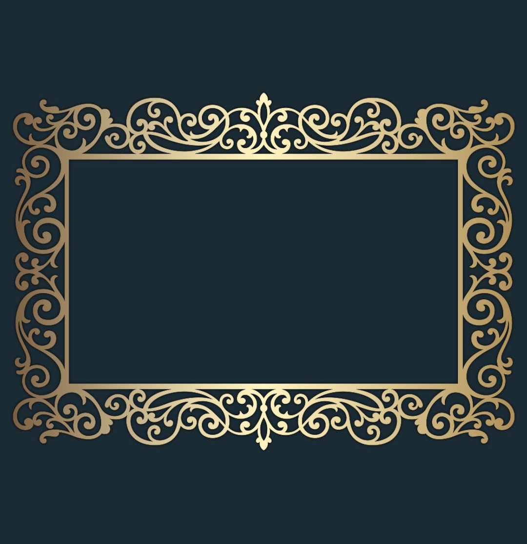 Ornamental Laser Cut Frame Template 5x7 Vector DXF SVG PLT Files ...