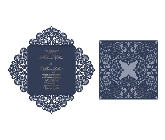 Wedding Invitation 6x6 Template