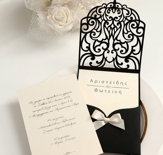Pocket Wedding Invitation Envelopes Svg DIY Wedding Pocket Invitation