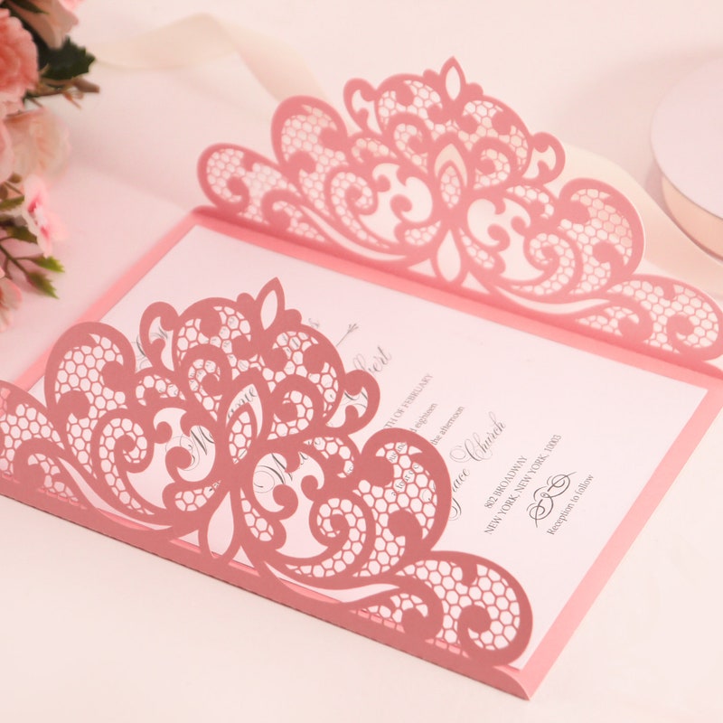Lace Wedding Invitation Svg - Etsy
