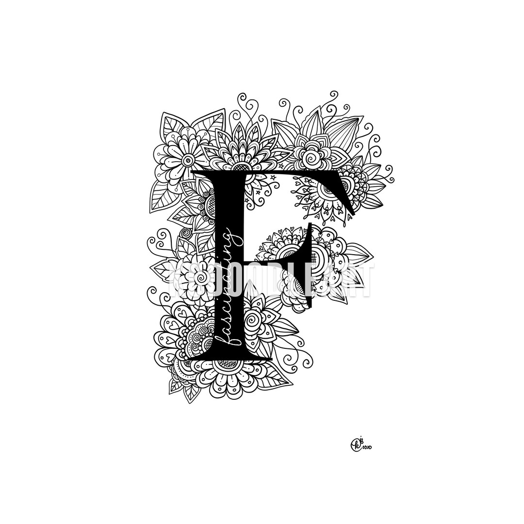 Letter F - Instant Digital Download - Etsy