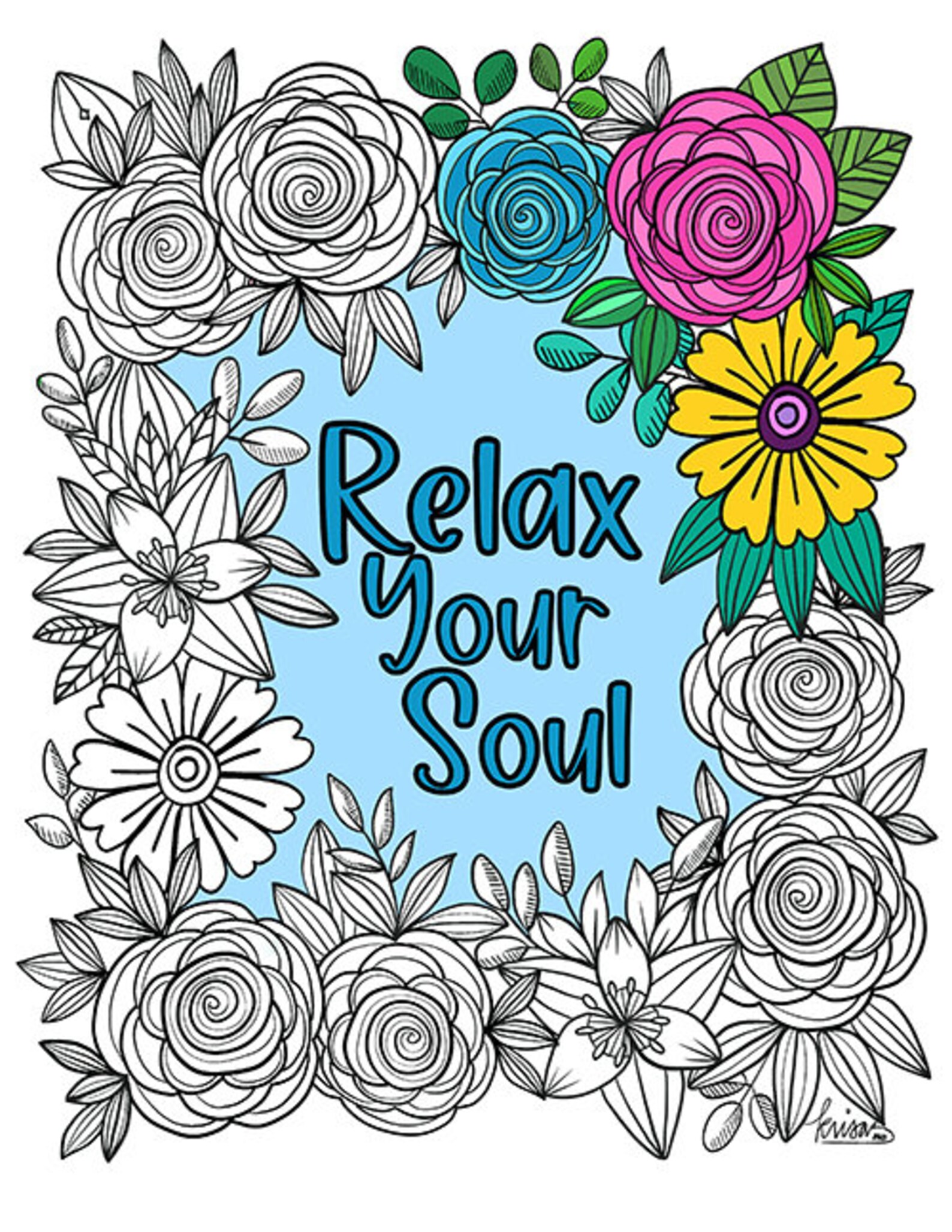 Positive Mindset Coloring Pages - Instant Digital Download - Etsy
