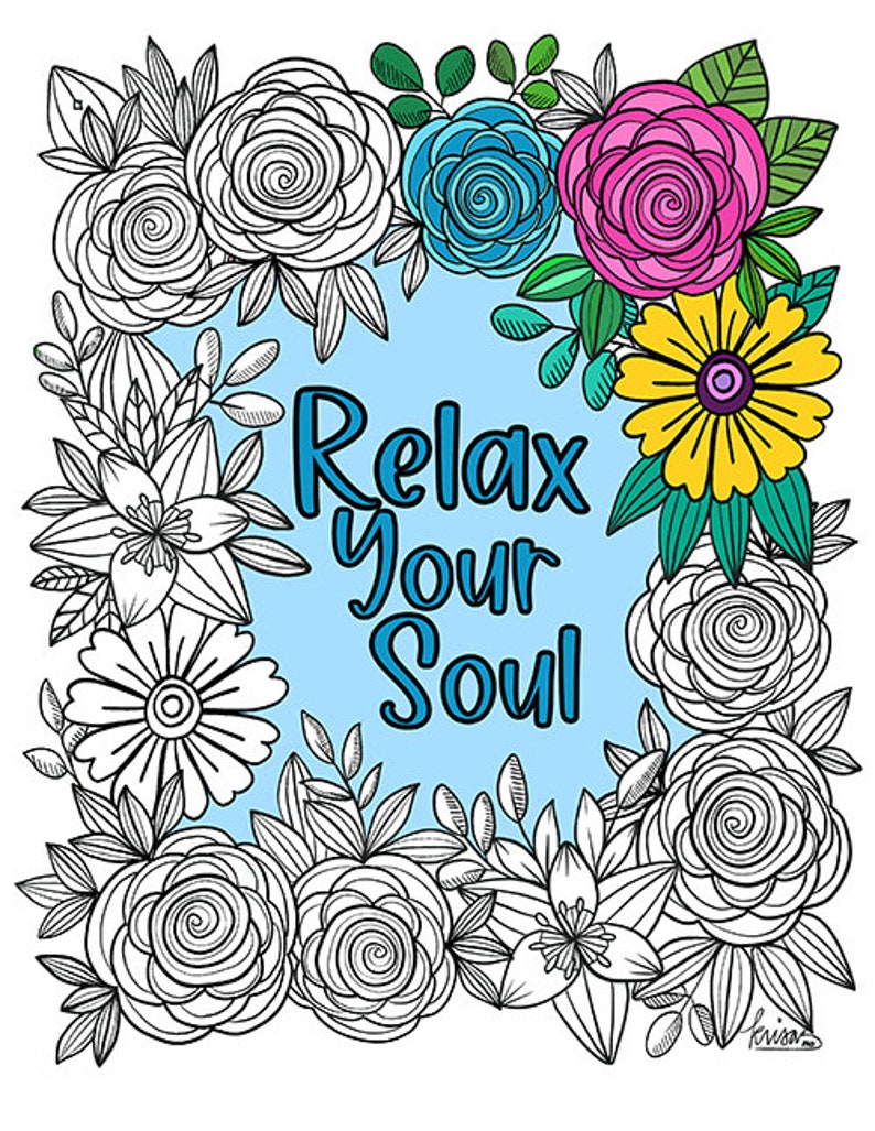 Positive Mindset Coloring Pages - Instant Digital Download - Etsy