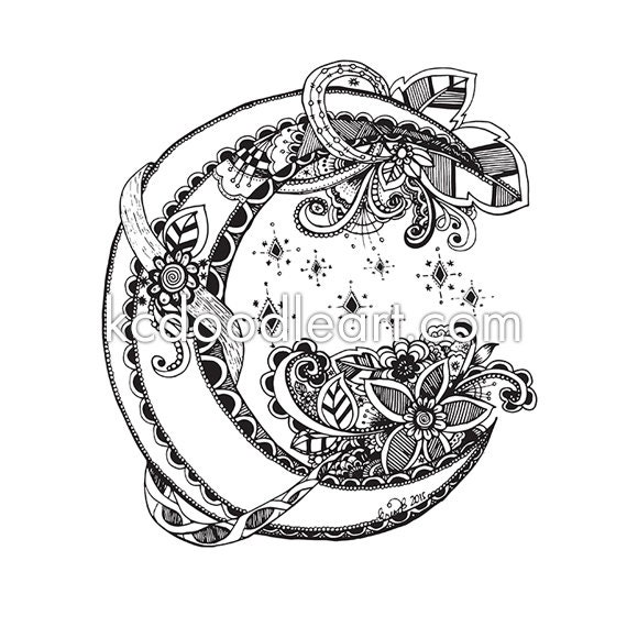 Half Moon Coloring Pages