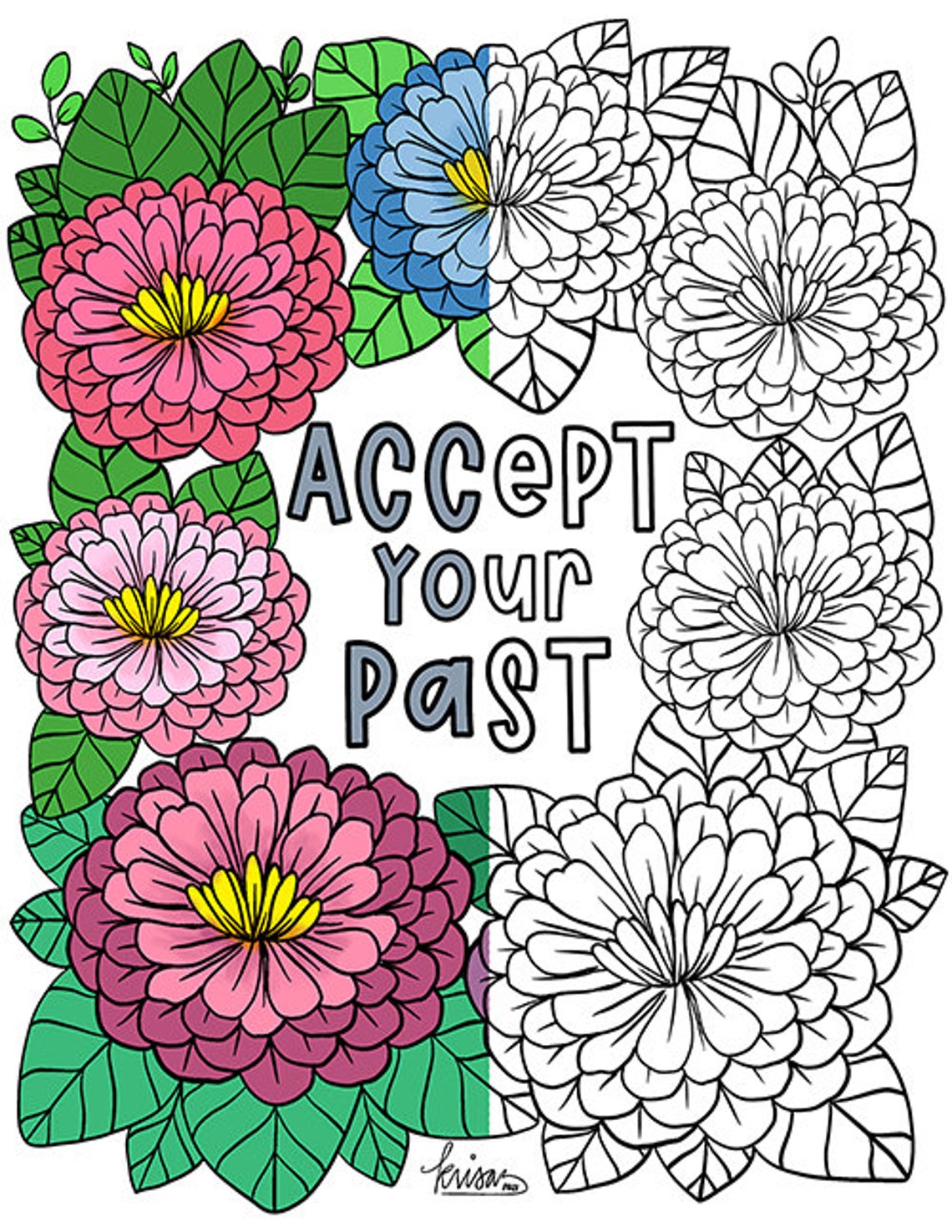 Positive Mindset Coloring Pages - Instant Digital Download - Etsy