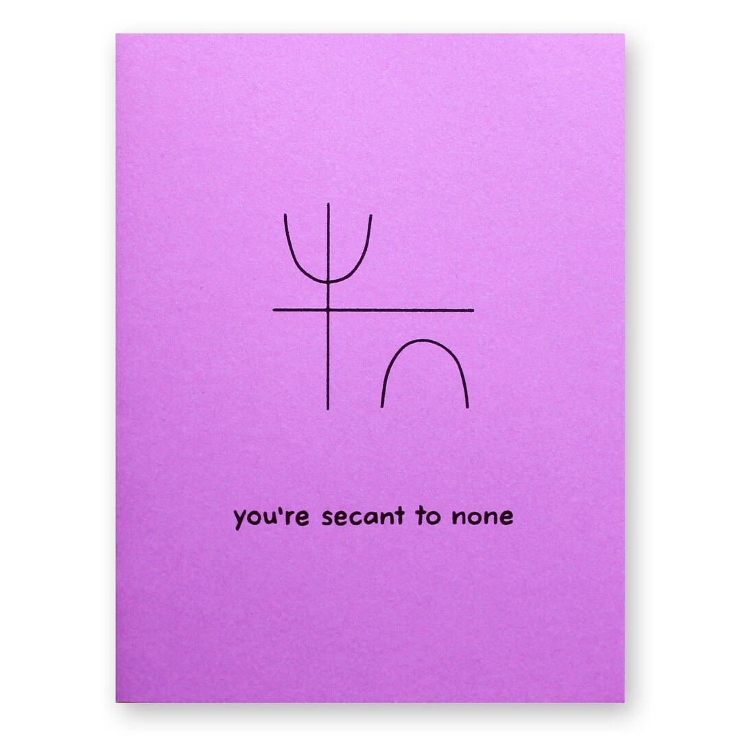 Math Graduation Card | Maths Thank You Pun | Secant to None | Sec Nerd ...