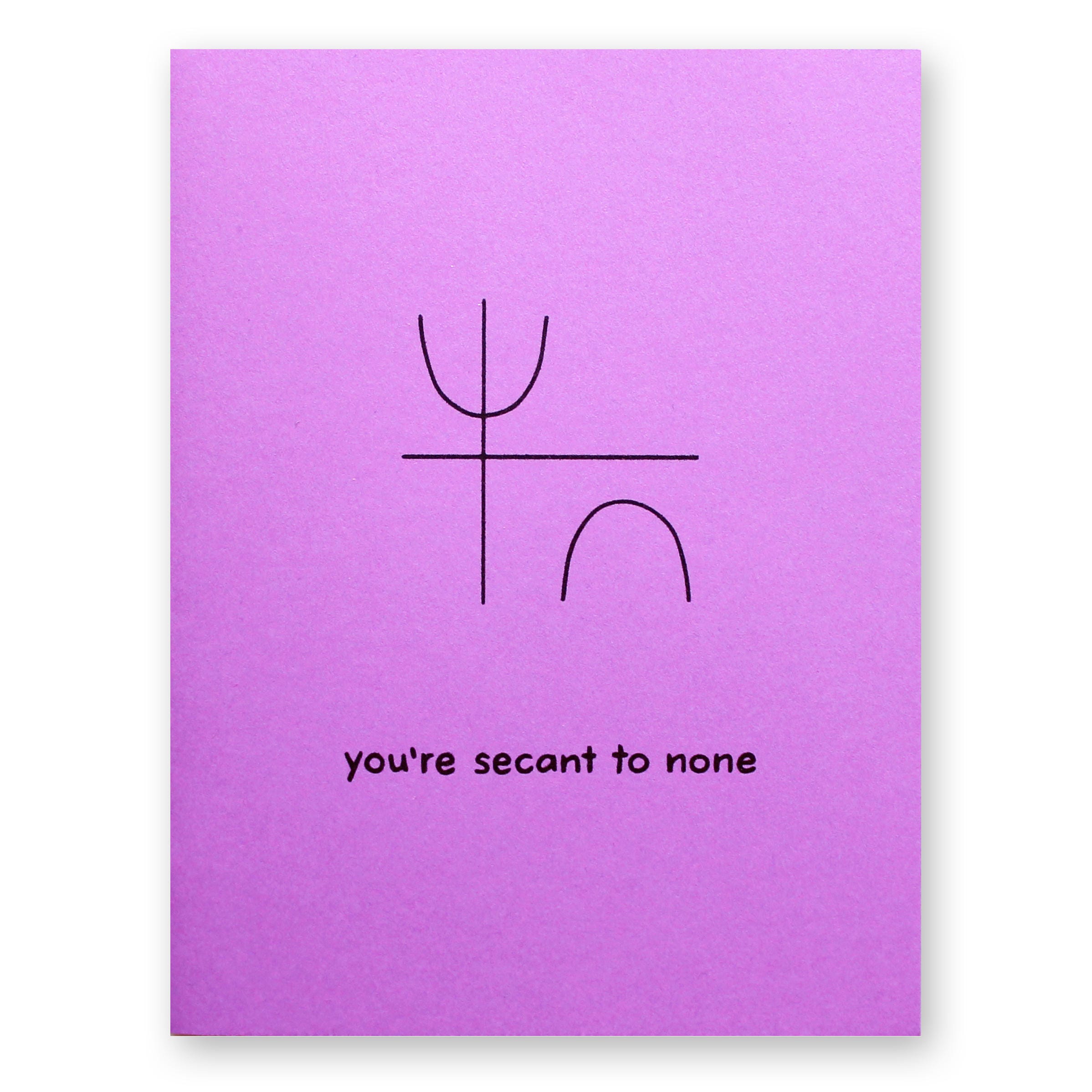 Math Graduation Card Maths Thank You Pun Secant to None - Etsy
