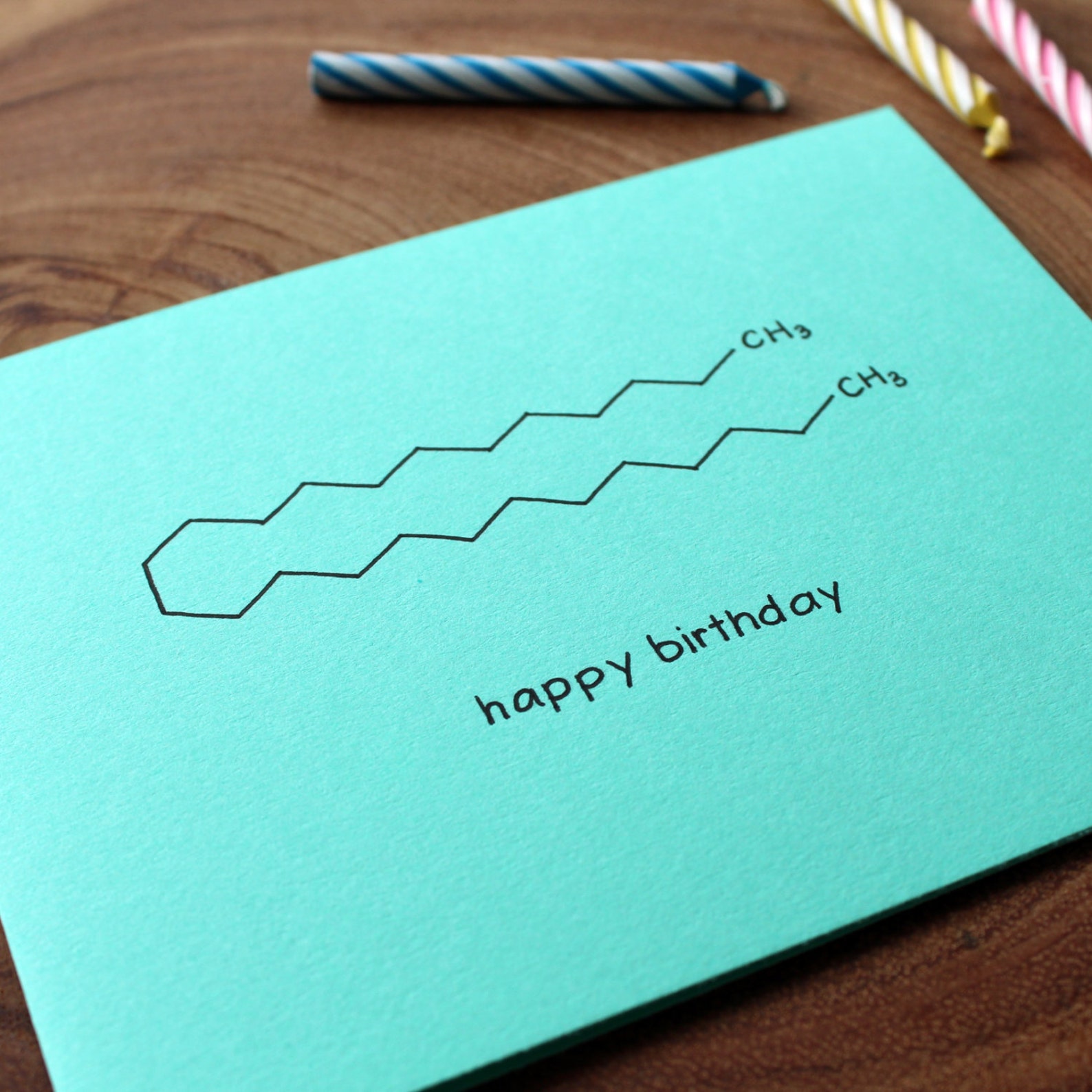Chemistry Birthday Card Candle Wax Alkane Molecule Chemical - Etsy