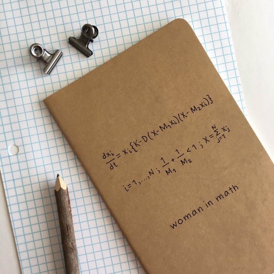 Math Notebook Graph Paper Journal | Woman in Math Equation for Hormone ...