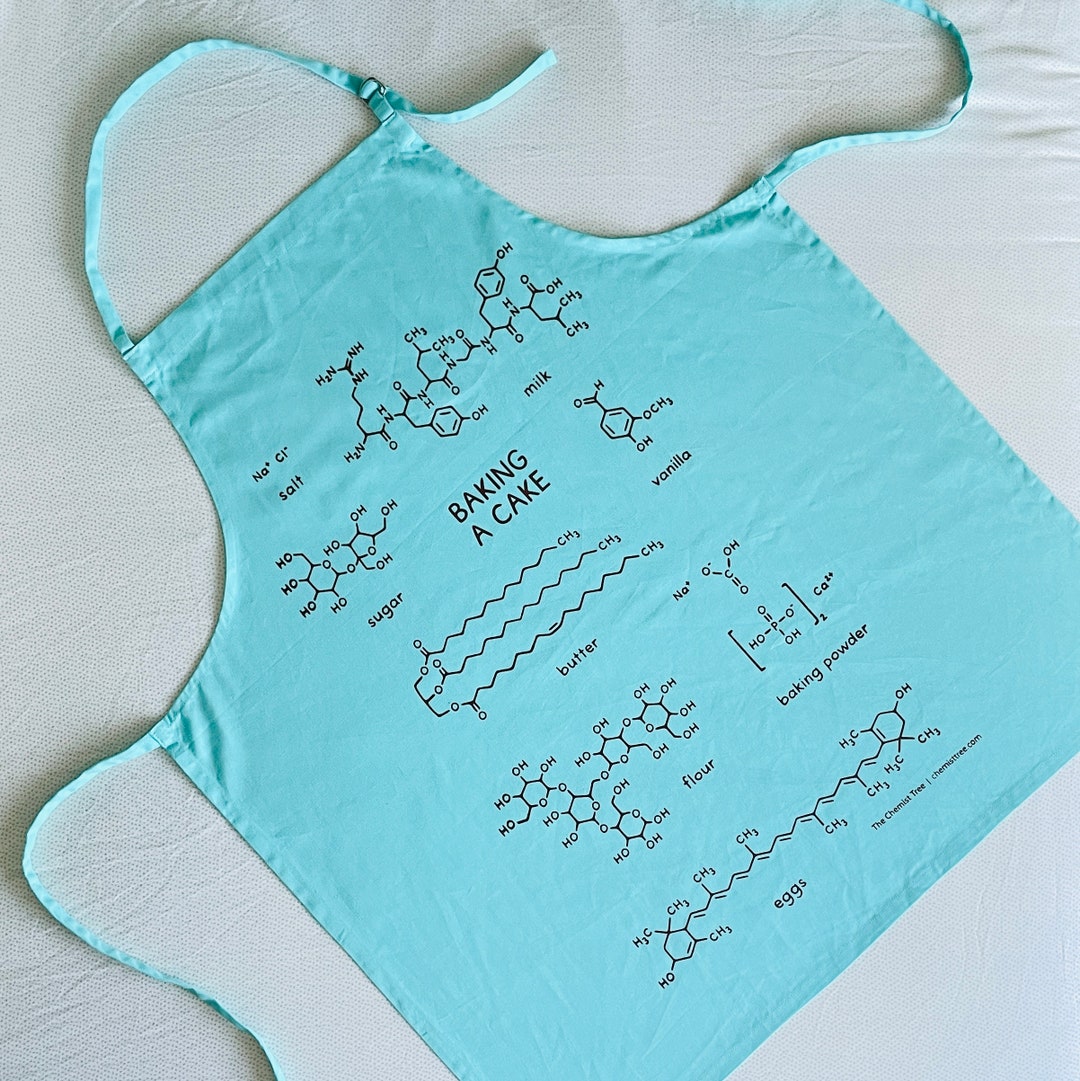 Chemistry Baker Apron | Baking a Cake Apron | Science Molecule Apron ...