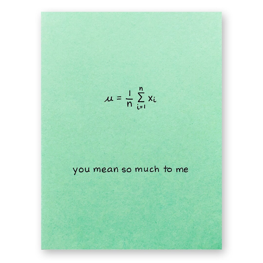 Math Valentine Love Card - You Mean so Much to Me - Appreciation Thank ...