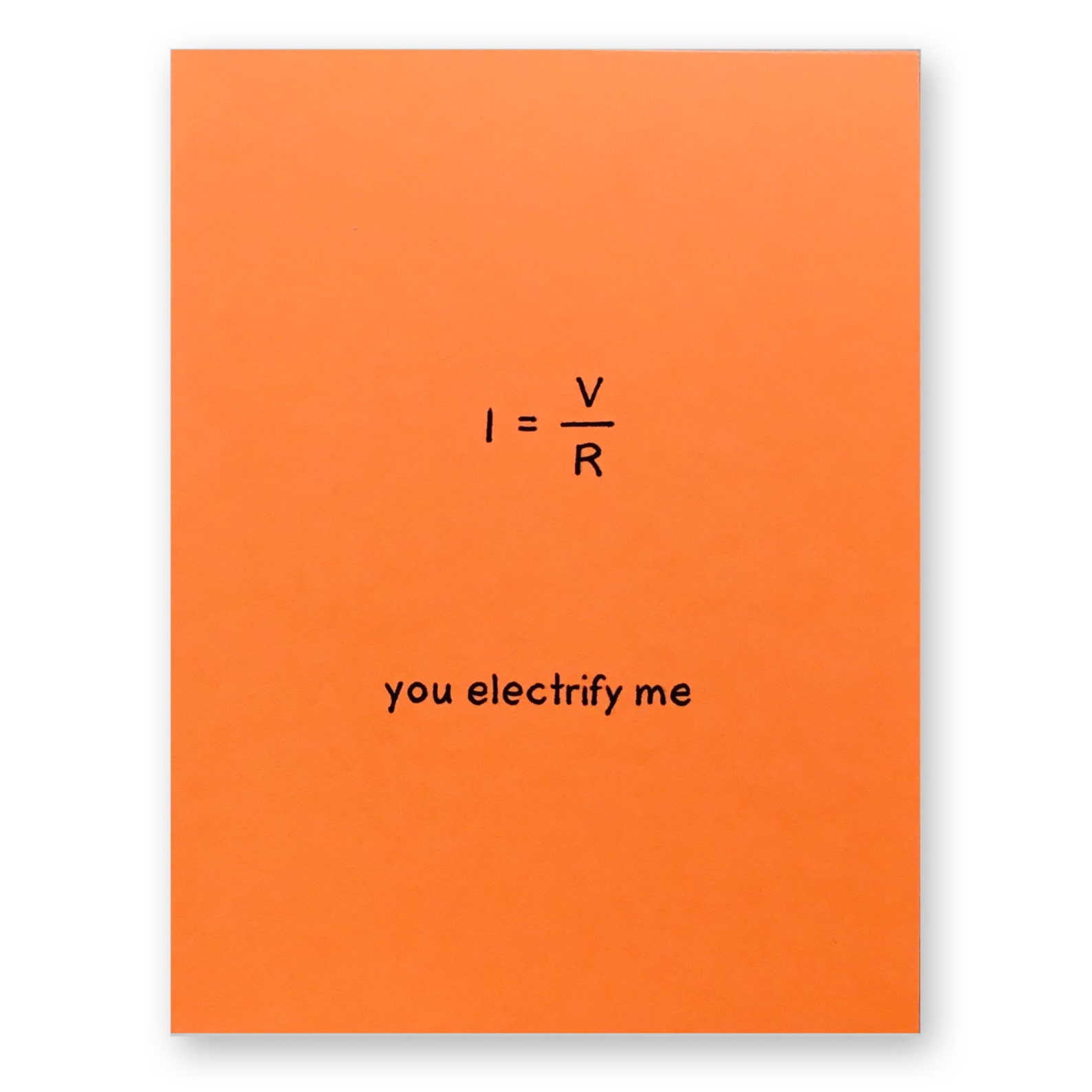 Electricity Equation Physics Valentine Love Card Ohm's | Etsy