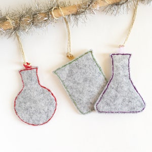 Chemistry Lab Ornaments | Beaker Flask Science Christmas Tree Ornament ...