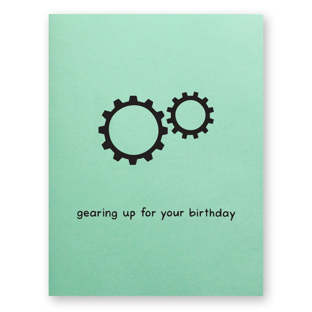 Engineer Birthday Card | Gear Gears Engineering Simple Machine ...