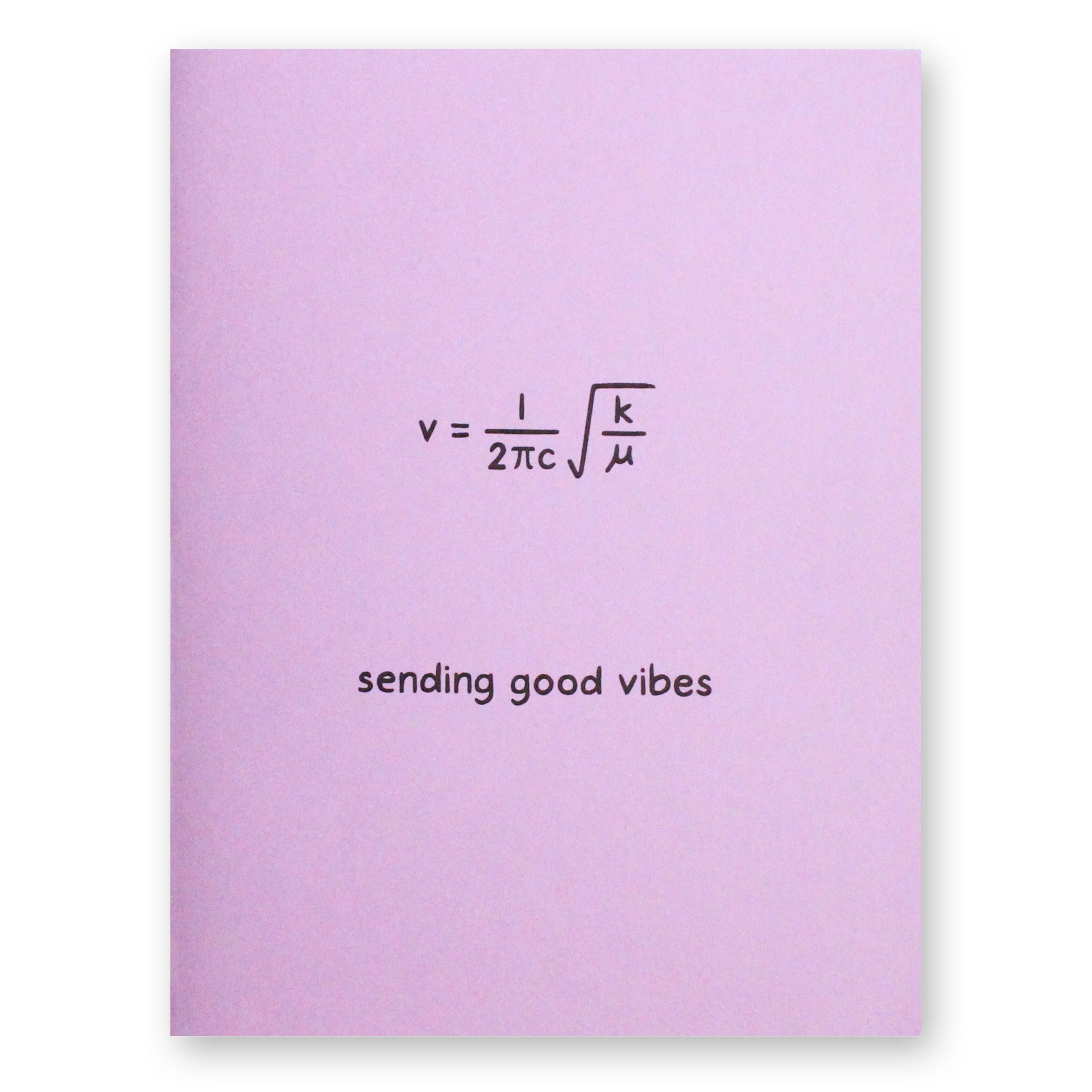 Science Math Get Well Card Good Vibes Vibration Equation | Etsy