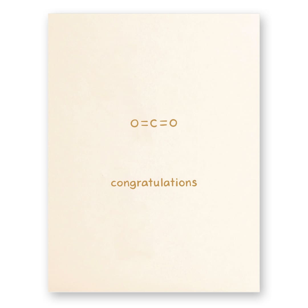 Congratulations Chemistry Card | Carbon Dioxide Science Wedding ...