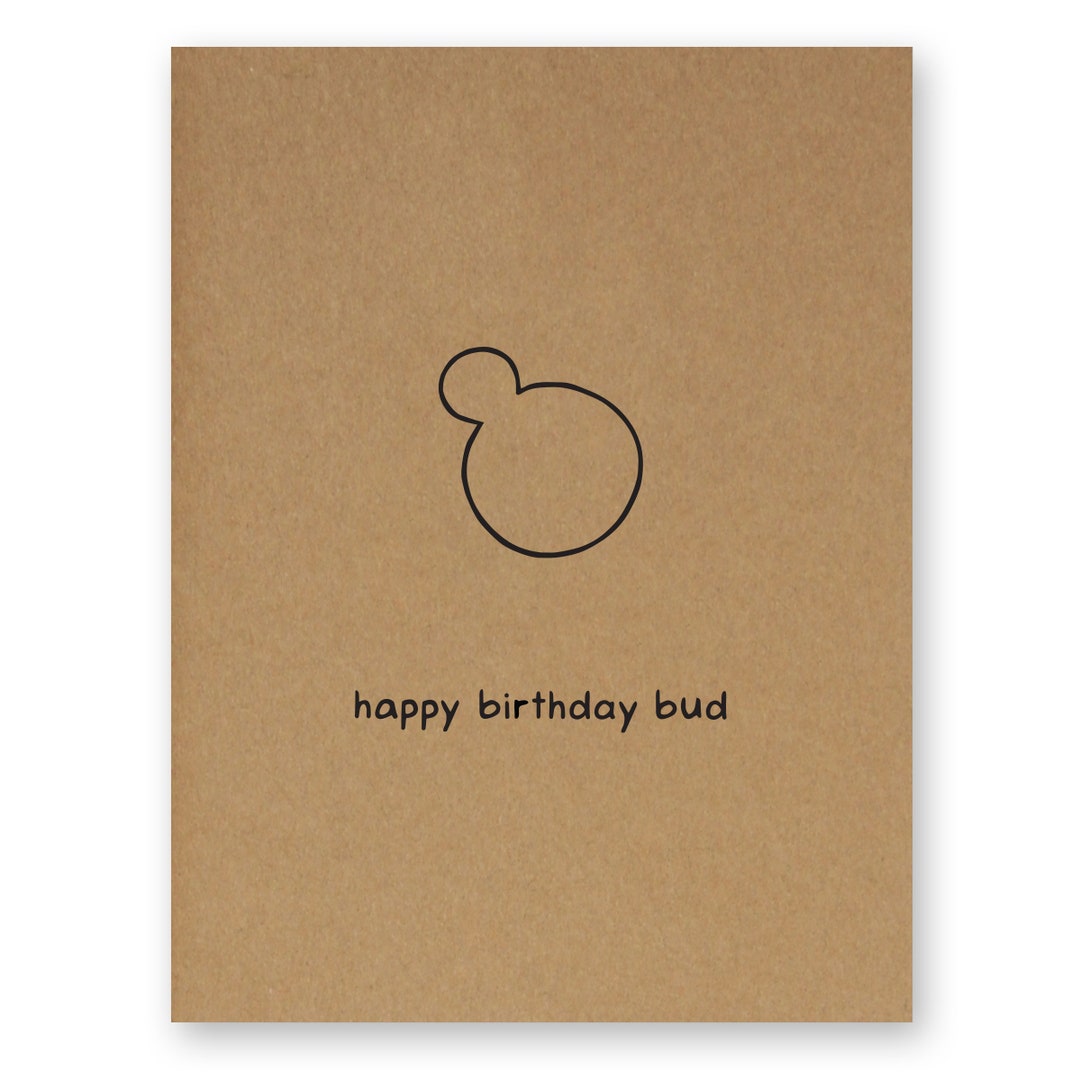 Bacteria Birthday Card | Microbiology Yeast Mycology Budding | Happy ...