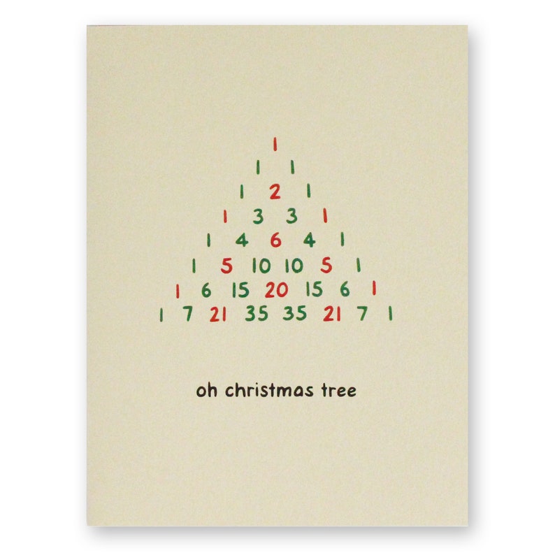 Math Holiday Card Set 5 Cards Mathematics Stats Christmas | Etsy