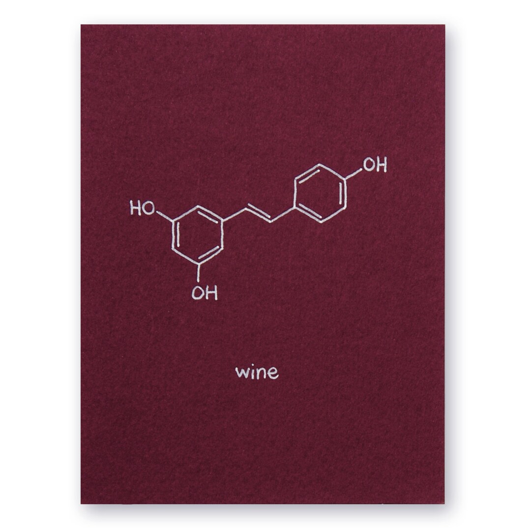 Wine Chemistry Card - Winemaker Science Nerd Geek Card - Wedding ...