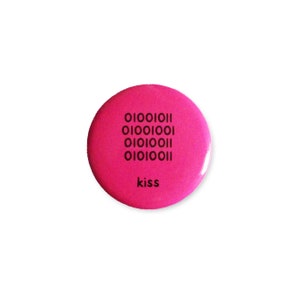 Binary Code Button Badges | Woman in Tech Nonbinary Kiss Nerd | STEM ...