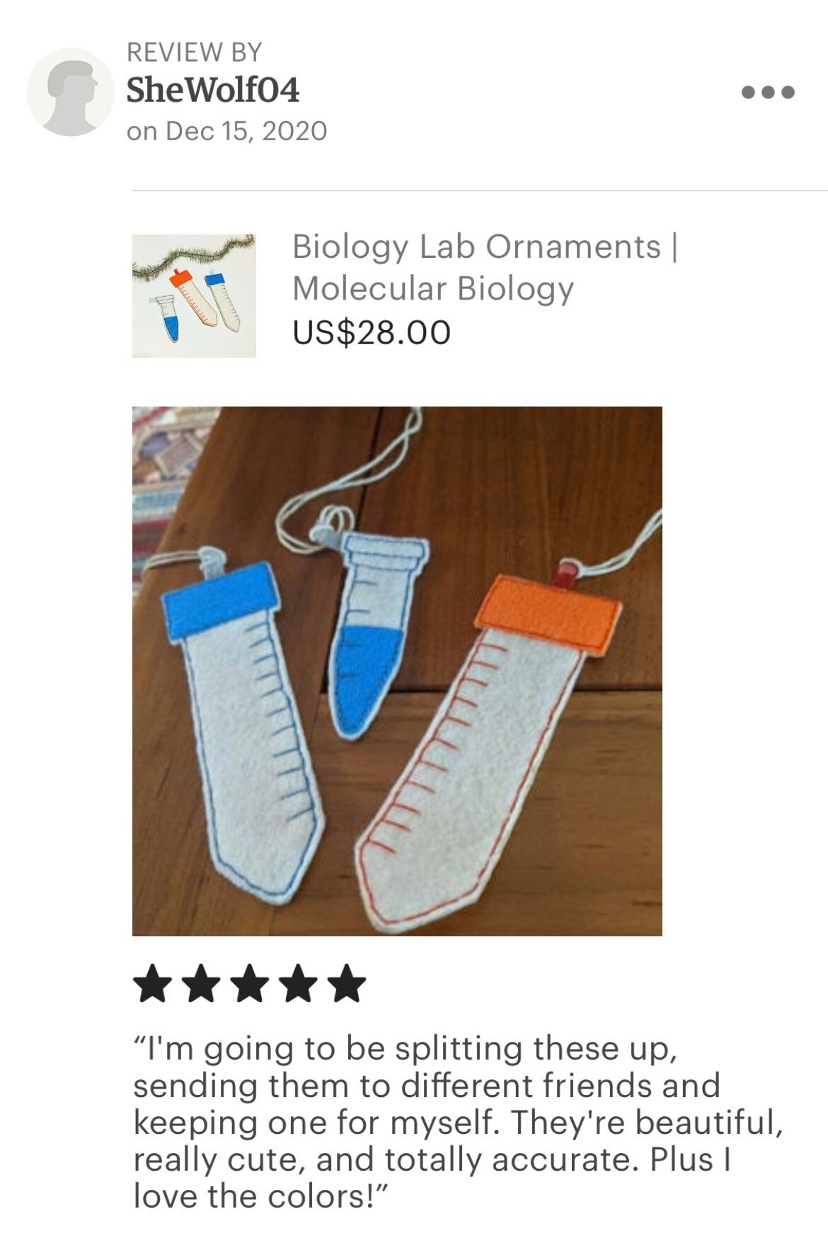 Biology Lab Ornaments Molecular Biology Biochemistry | Etsy