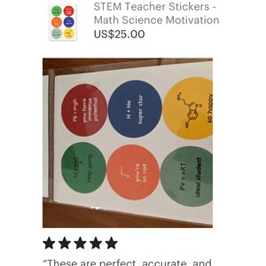 STEM Teacher Stickers - Math Science Motivation Physics Chemistry ...