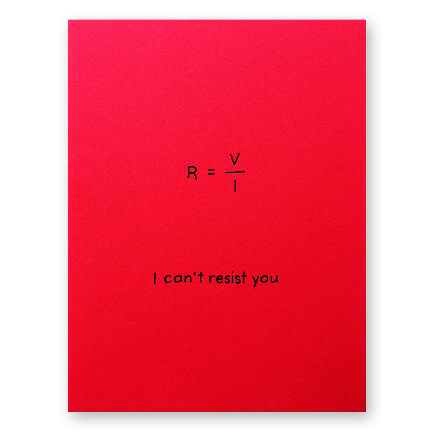 Can't Resist You Physics Valentine Love Card Resistance - Etsy