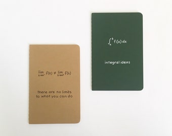 Calculus Math Notebook Set No Limits Integral Notes Pocket - Etsy