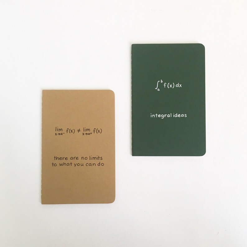 Calculus Math Notebook Set No Limits Integral Notes Pocket - Etsy