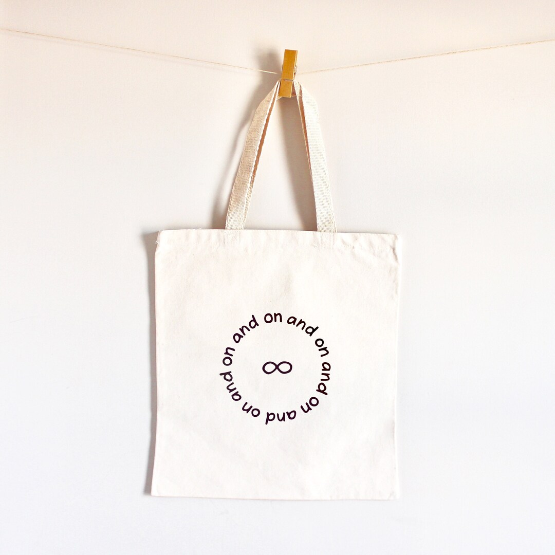 Infinity Tote Bag Math Nerd Bag on and on and on Forever / Grocery Bag ...