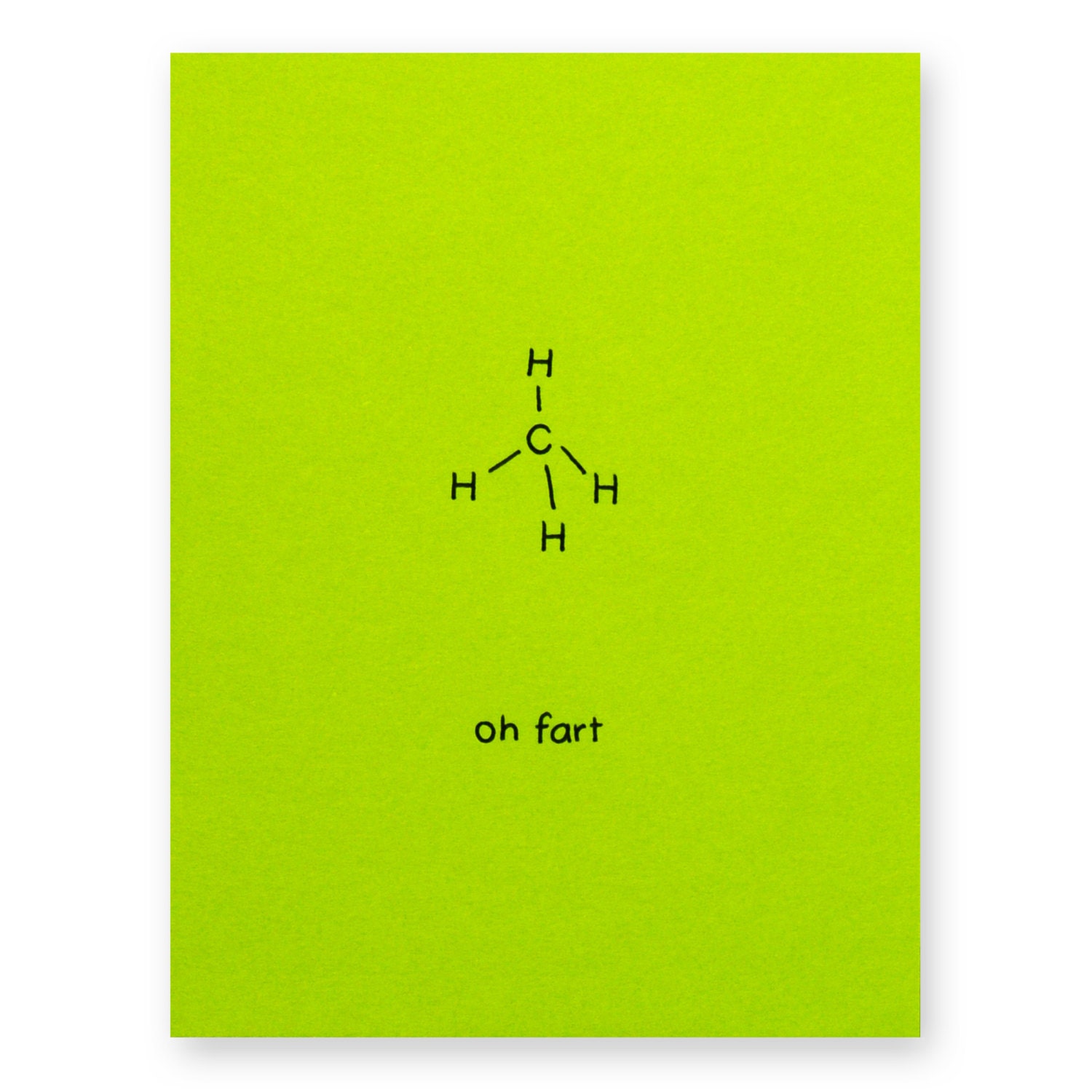 Fart Birthday Card Science Chemistry Methane Gas Molecule - Etsy