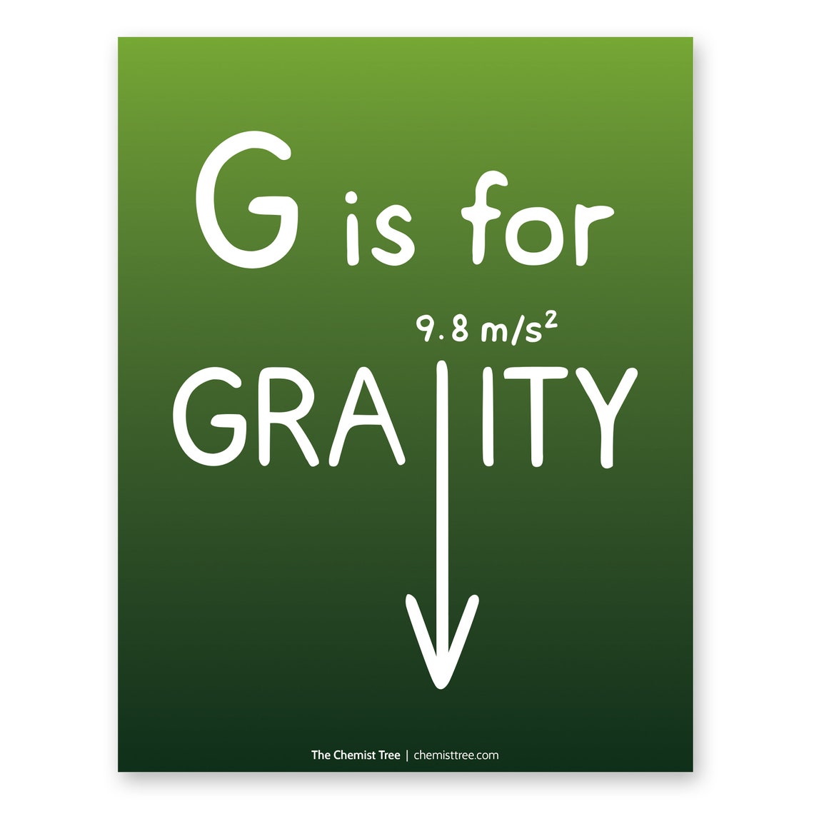 Science Digital Print G is for Gravity Physics Poster 8x10 - Etsy