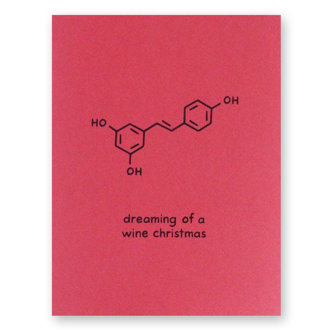 Chemistry Christmas Card Wine Science Nerd Geek Molecule Holiday Music ...