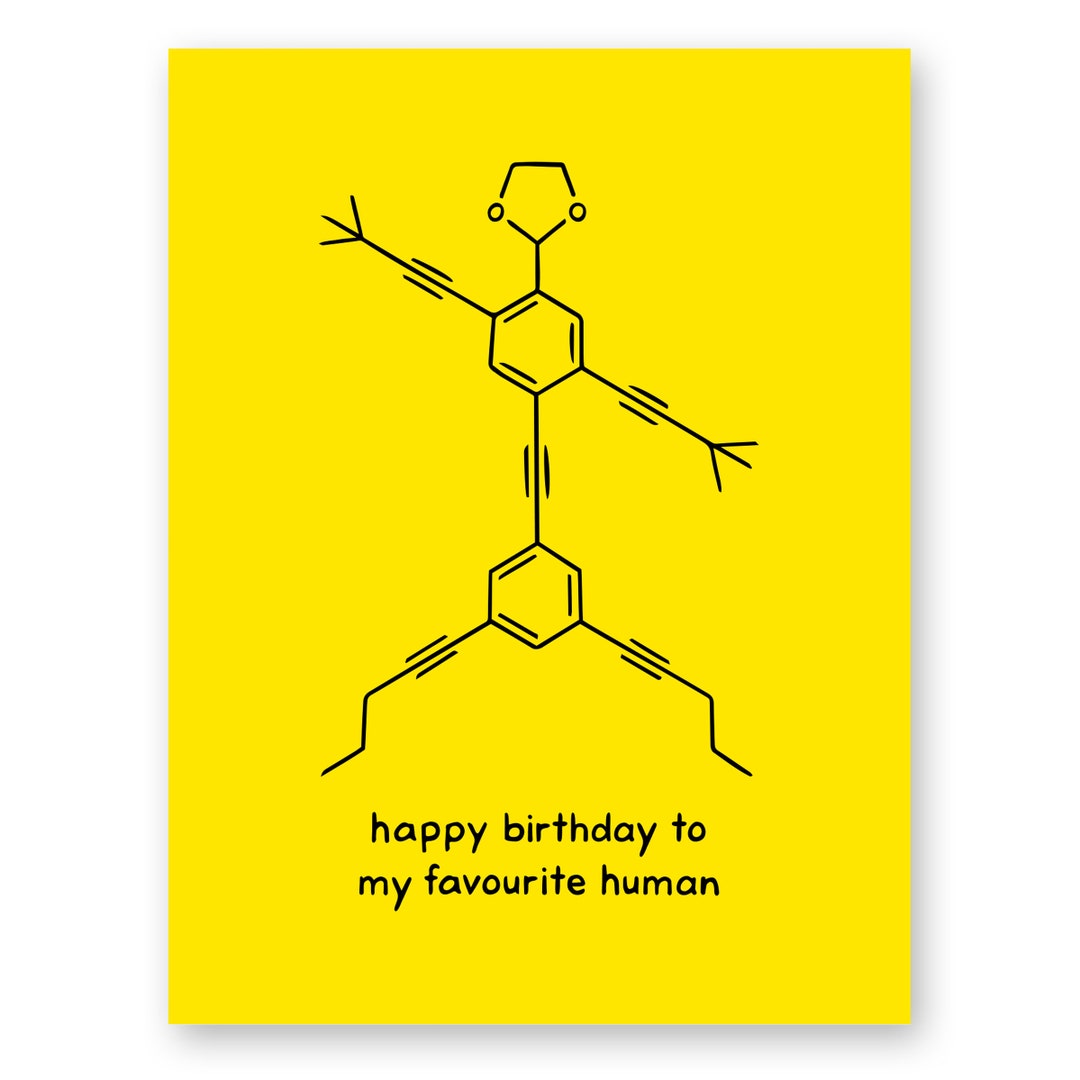 Favorite Human Birthday Card | Science Chemistry Birthday Awesome ...