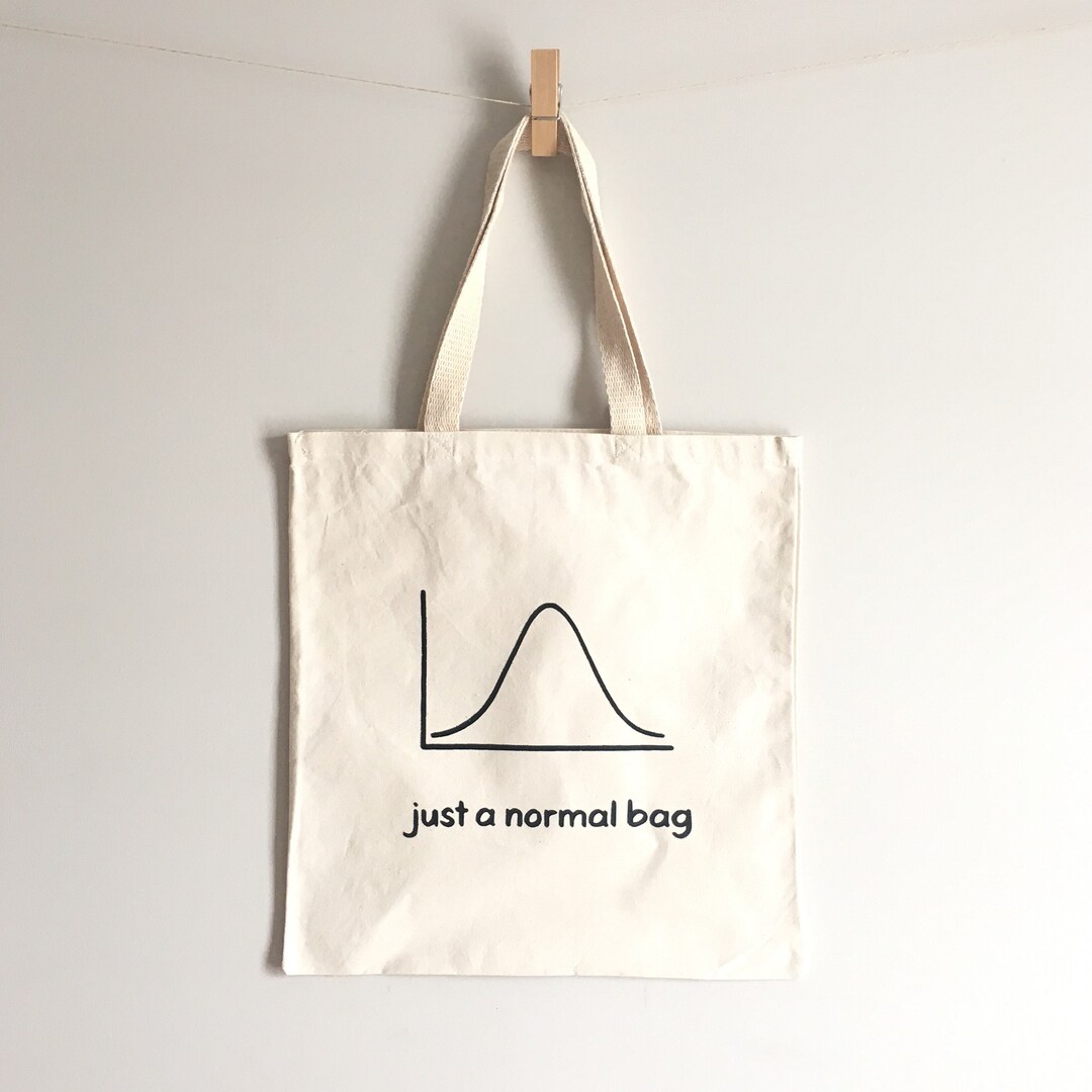 Statistics Bag Normal Tote Math Nerd Bag Bell Curve Gaussian Curve ...