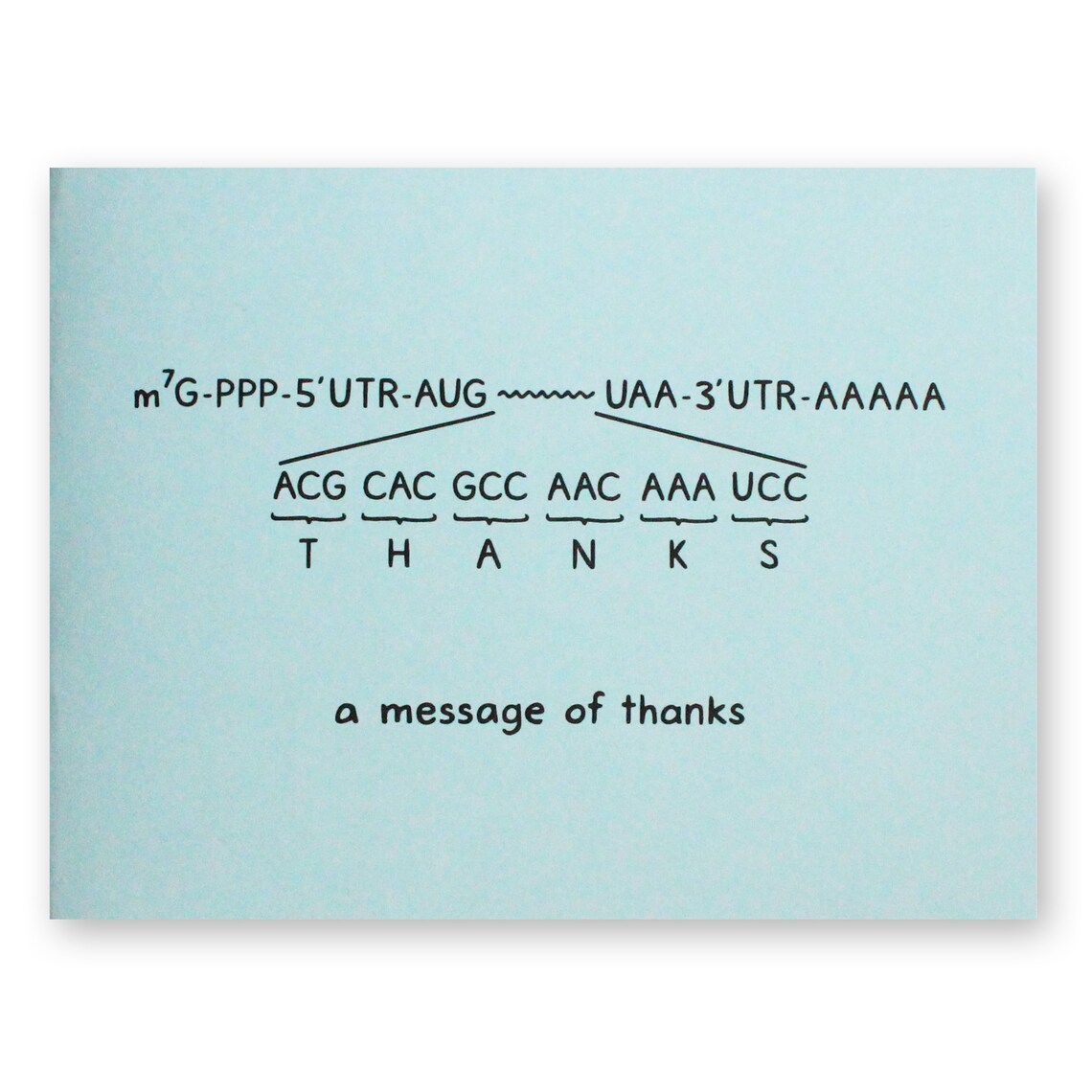 Biology Thank You Card Mrna Biochemistry Genetics Scientist | Etsy