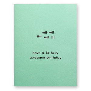 CUSTOM Age Maths Birthday Card | Tally Marks | Totally Awesome Birthday ...