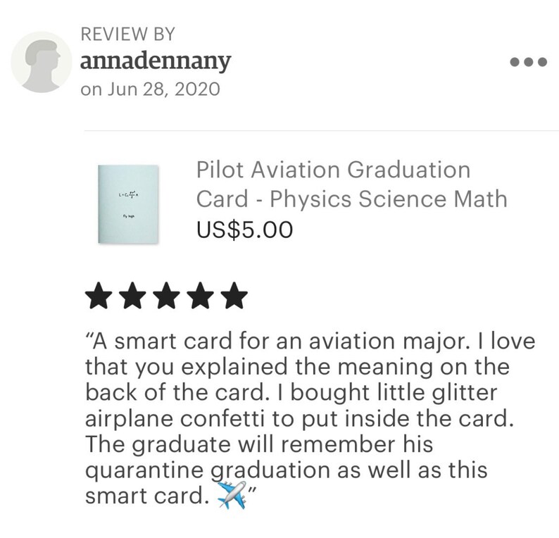 Pilot Aviation Graduation Card Physics Science Math Flight - Etsy