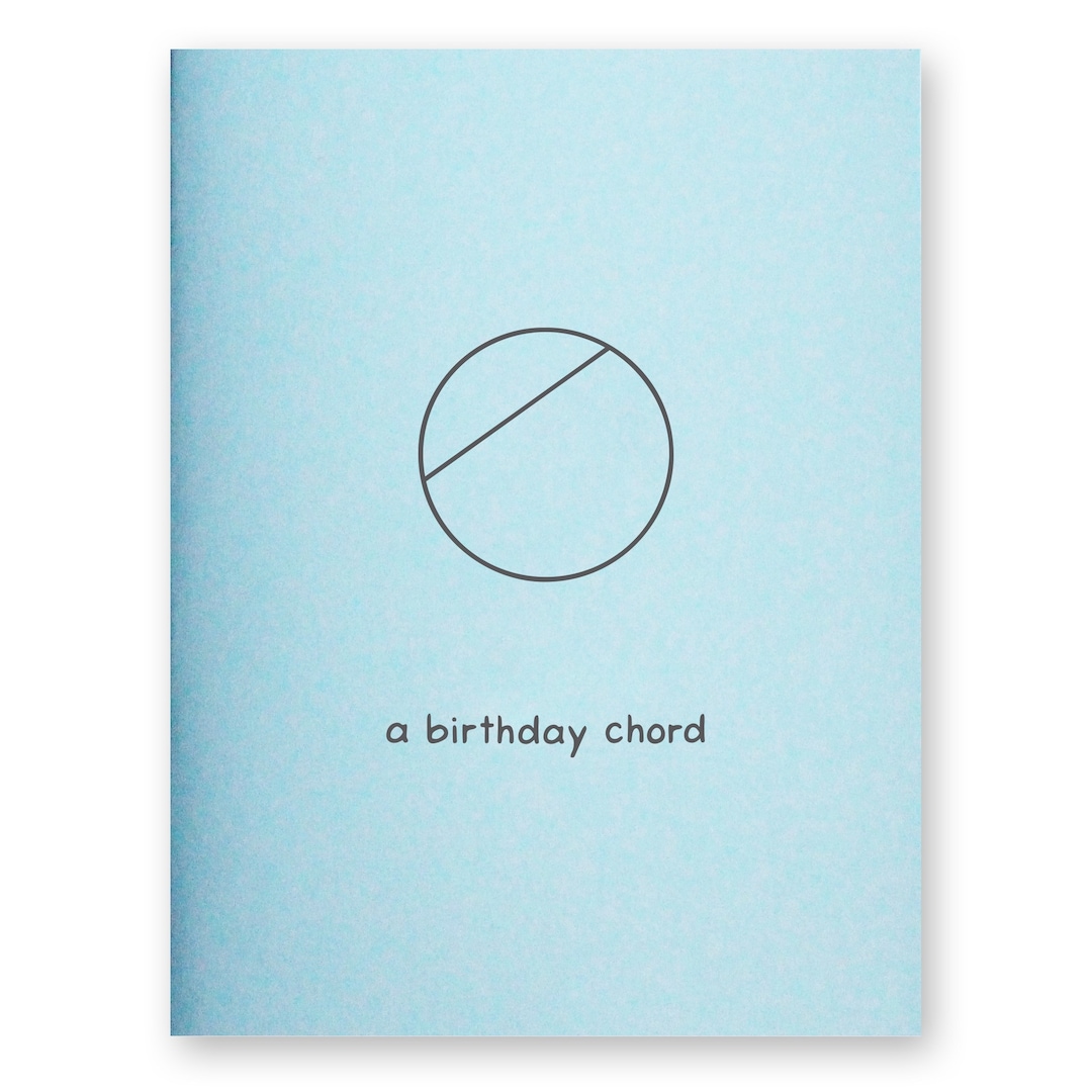 Math Birthday Card | Birthday Chord | Maths Pun | Mathematics Circles ...
