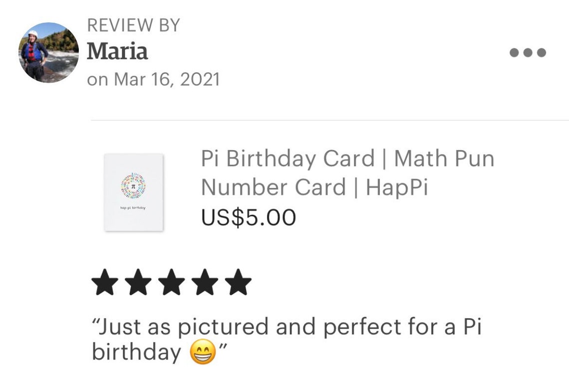 Pi Birthday Card Math Pun Number Card Happi Birthday Pi | Etsy