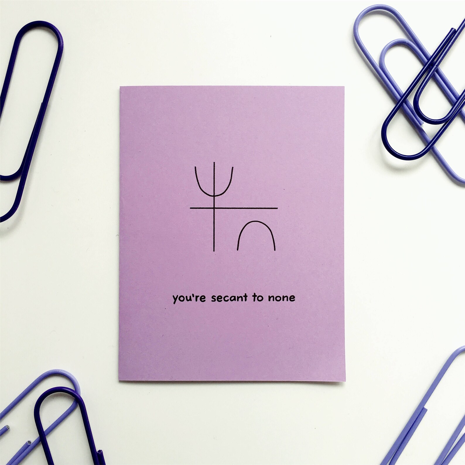 Math Graduation Card Maths Thank You Pun Secant to None | Etsy