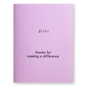 Math Thank You Card Set of 5 | Teacher Tutor Parent Appreciation ...