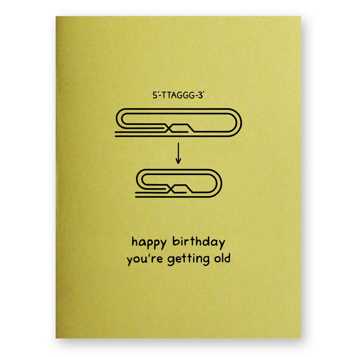 DNA Birthday Card Biology Genetics Telomere Getting Old - Etsy