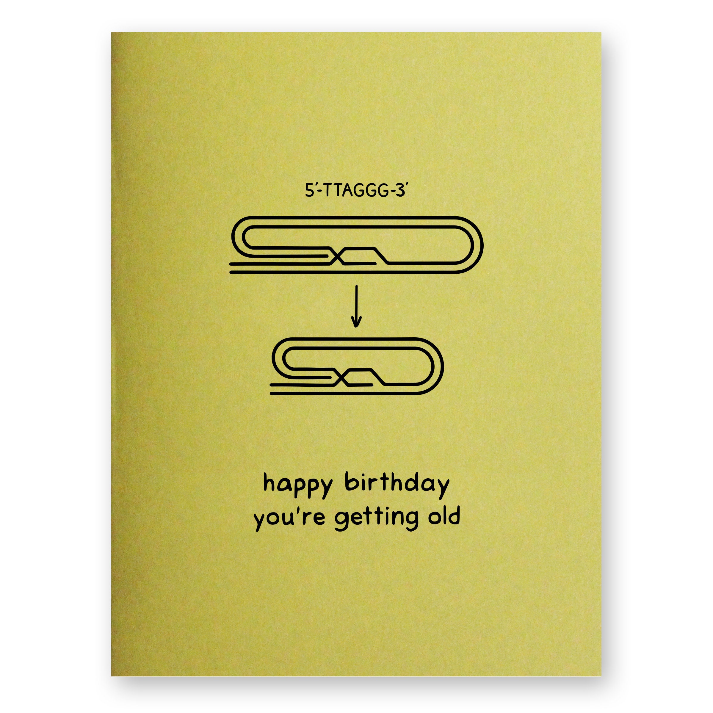 DNA Birthday Card Biology Genetics Telomere Getting Old Birthday Card ...