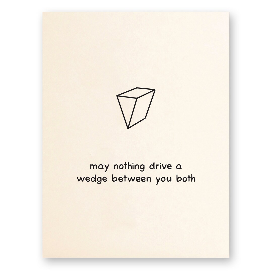 Engineer Wedding Card Wedge Simple Machine Engineering Science Marriage ...