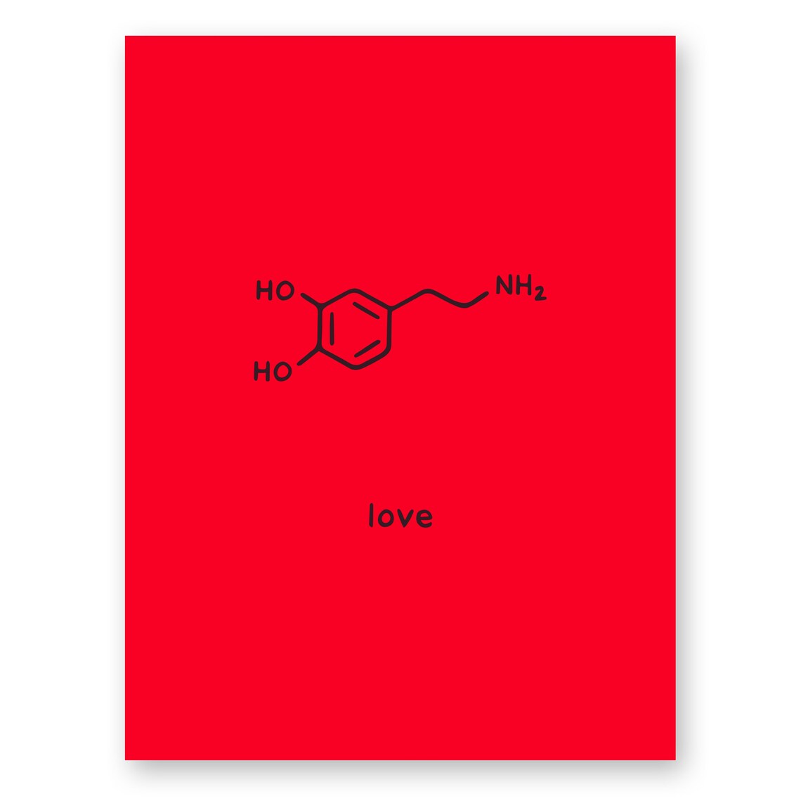 Chemistry Valentine Card Science Love Dopamine Molecule Nerd - Etsy