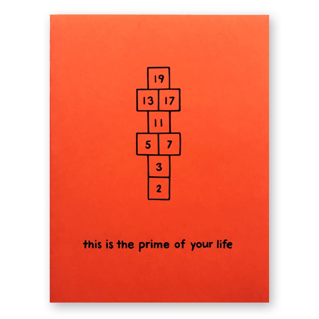 Prime Birthday Card Prime of Your Life Math Card Number - Etsy