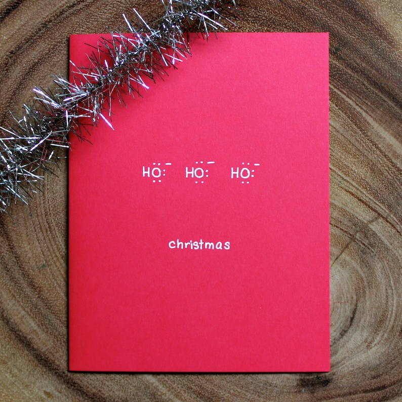 Science Christmas Card Nerd Chemistry Holiday Card Ho Ho - Etsy UK